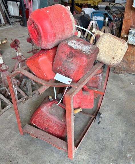 Barrel Stand & Fuel Cans - Beckort Auctions, LLC