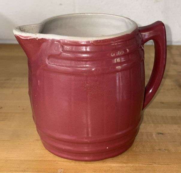 Uhl Pottery Co. Barrel Pitchers - Beckort Auctions, LLC