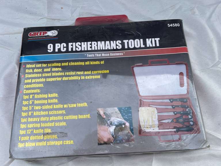 B… nine piece fisherman’s tool kit, still new in the package, see ...