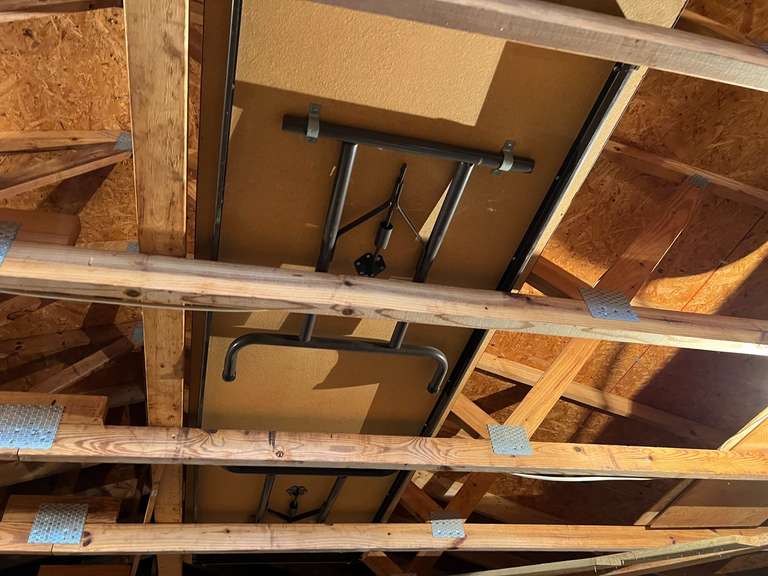 SCRAP WOOD IN RAFTERS AND LARGE ELECTRICAL CONDUIT, ALSO INCLUDES ...