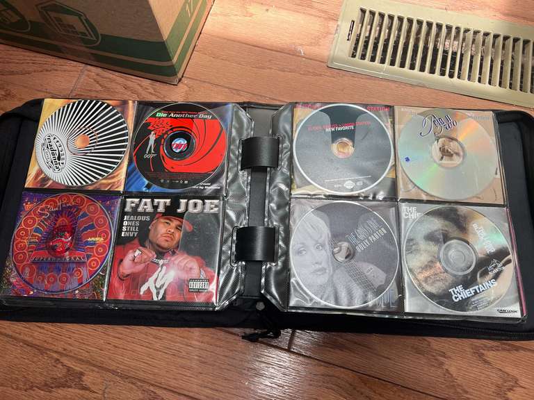 LR… ASSORTED CD’S AND ZIP UP ALBUM HOLDER, SEE PICTURES FOR DETAILS ...