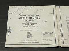 C… VINTAGE DOT JONES COUNTY, GA GENERAL HIGHWAY MAP, ALSO INCLUDES A ...