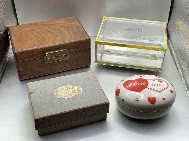 SOLID WOOD JEWELRY BOX 5 X 3 1/2 X 2 1/2, ACRYLIC JEWELRY BOX, CHINA ...