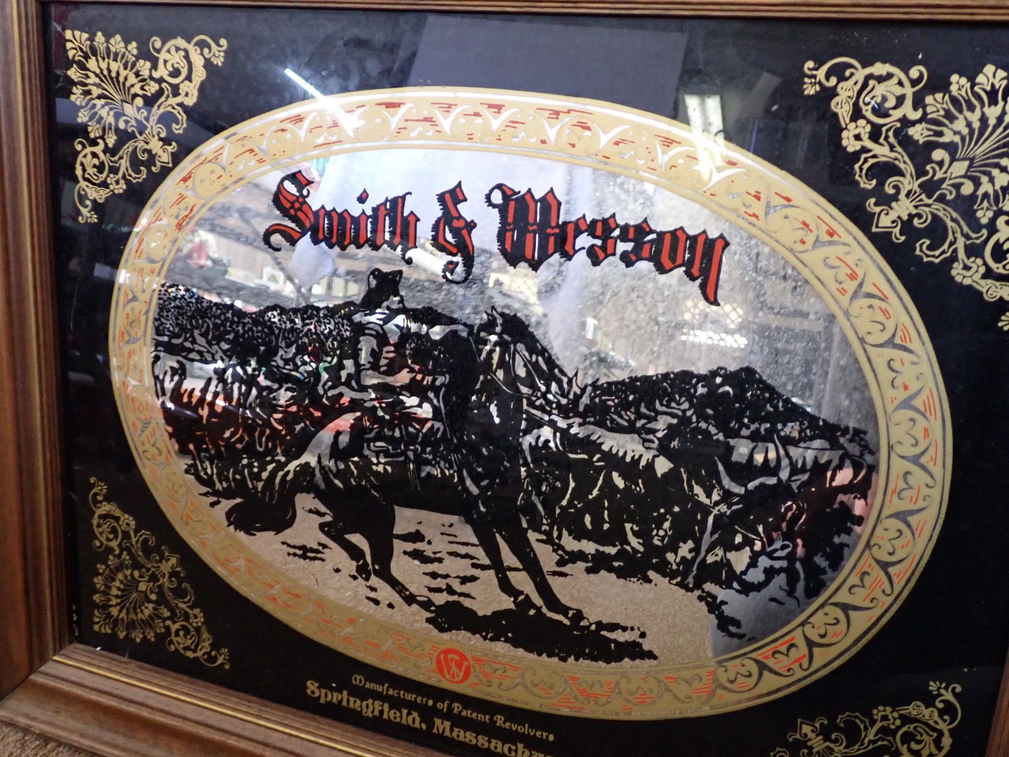 Smith & Wesson Mirrored Advertising Sign