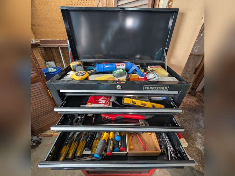 CRAFTSMAN CABINET TOOL BOX AND ALL TOOLS INSIDE - TOOL ROOM - L.W ...