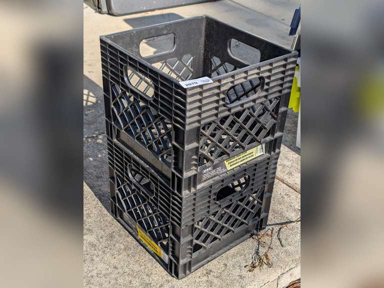 PAIR OF INTERLOCKING STACKING PLASTIC CRATES - L.W. Benton Company, Inc.