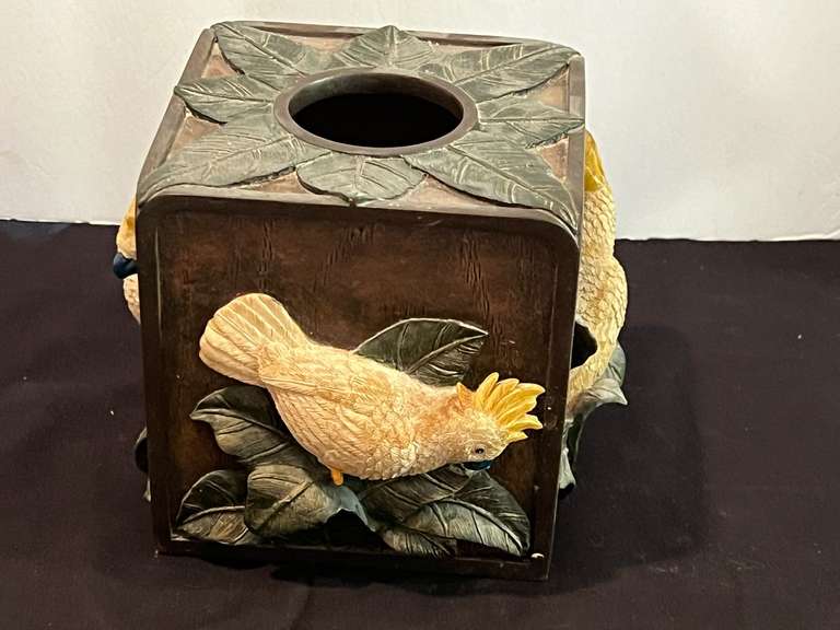 Sunroom… Exotic bird themed tissue box cover, see pictures for details ...