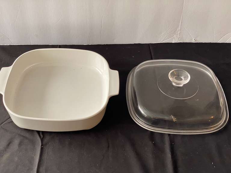 Garage… Corningware microwave Browning dish with lid, see pictures for ...