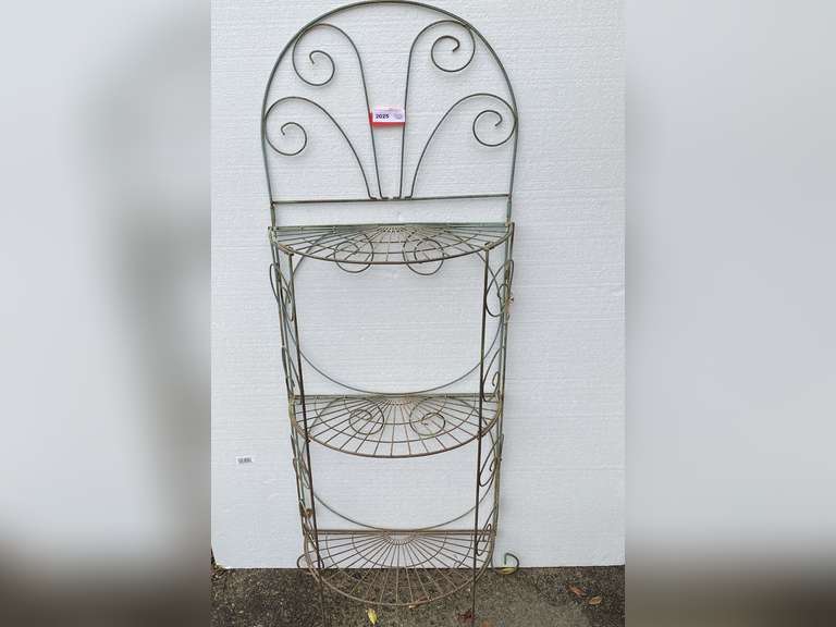 Three shelf metal garden rack for house plants - L.W. Benton Company, Inc.