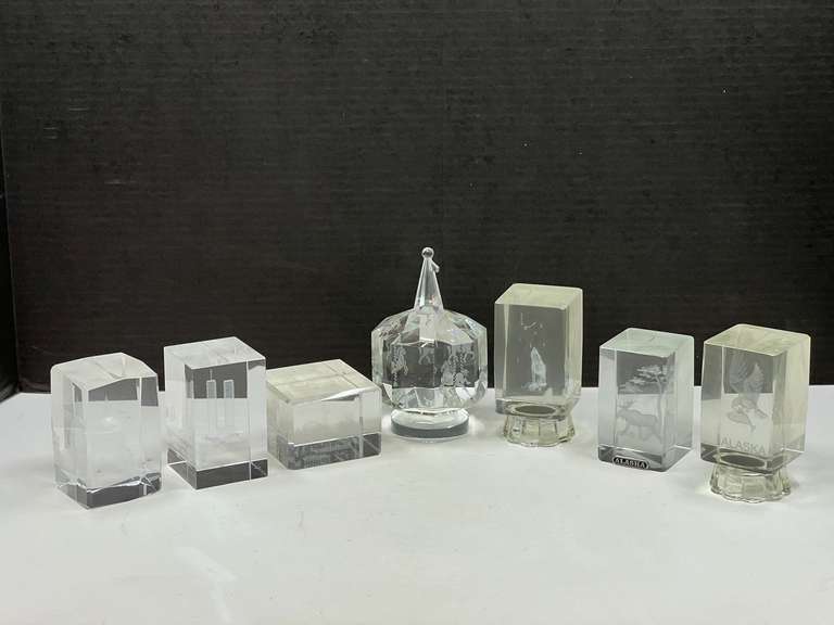MAIN… Assorted laser etched paper weights, also includes a Shannon ...