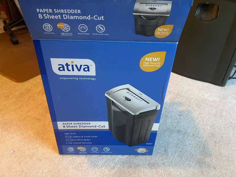 BR1…Ativa paper shredder, still new in the box, see pictures for ...