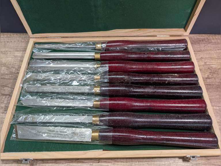 SSH 8 PIECE WOOD TURNING CHISEL SET WITH WOOD CASE - SHOP - L.W. Benton ...