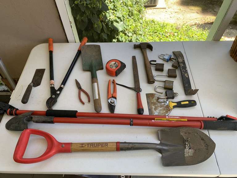 ASSORTED YARD & HAND TOOLS - PORCH - L.W. Benton Company, Inc.