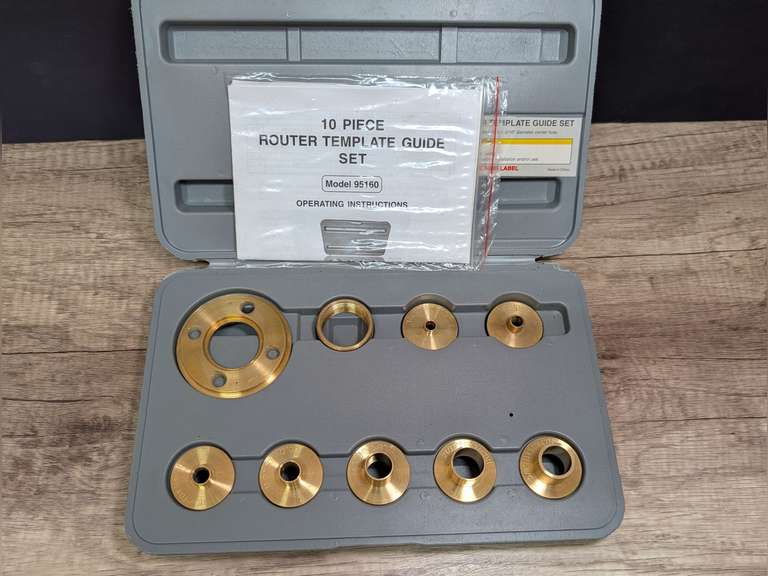 10 PIECE ROUTER TEMPLATE GUIDE SET WITH CASE - SHOP - L.W. Benton ...