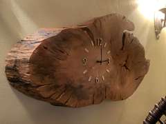 LARGE HANDMADE CYPRUS WALL CLOCK 15" WIDE X 30" LONG - MUSIC ROOM - L.W ...