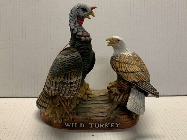 1984 WILD TURKEY & EAGLE AUSTIN NICHOLS DECANTER 10" LONG X 10" TALL ...