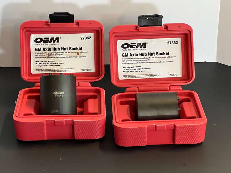GM axle hub nut socket, comes with carrying case, set of two, see ...