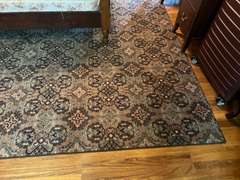 DEN… Decorative area rug, approximately 8’ X 13’, see pictures for ...