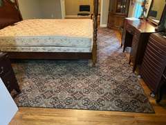 DEN… Decorative area rug, approximately 8’ X 13’, see pictures for ...