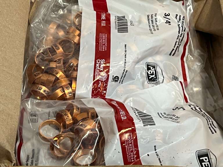 3/4” copper pex rings, see pictures for details. - L.W. Benton Company ...