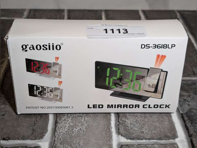 GAOSIIO DS-3618LP LED MIRROR CLOCK IN ORIGINAL BOX - L.W. Benton Company, Inc.