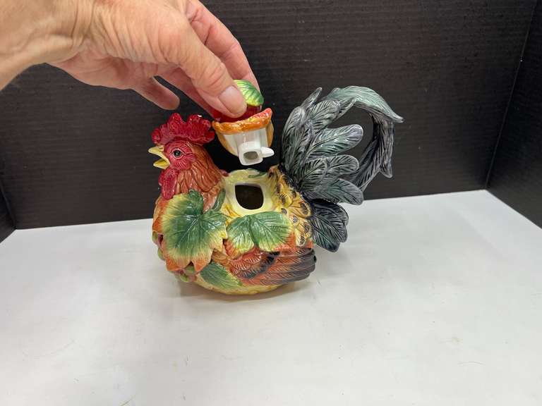 DR…Fitz and Floyd rooster pitcher, see pictures for details. - L.W ...