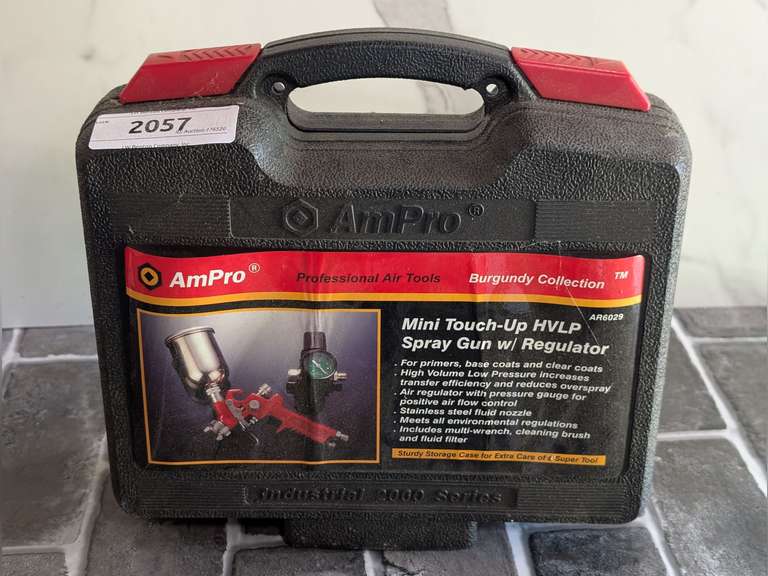 AMPRO MINI TOUCH–UP HVLP SPRAY GUN WITH REGULATOR WITH CASE - MRSHOP - L.W. Benton Company, Inc.