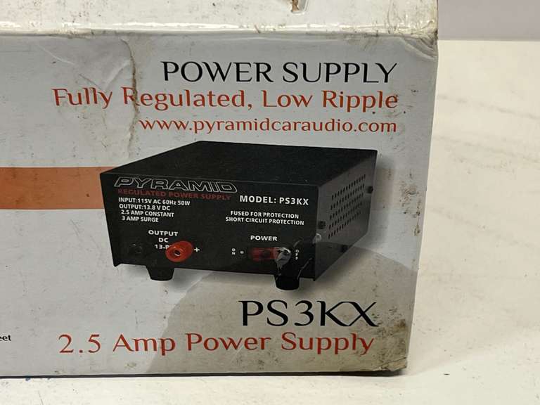 Pyramid PS3KX 2.5 amp power supply, still new in the box, see pictures ...