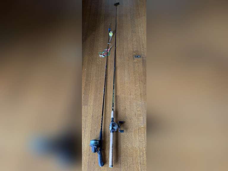 VINTAGE SABRA JOHNSON 545 REEL, ZEBCO GRAPHITE COMPOSITE POLE & CHOHFI ...