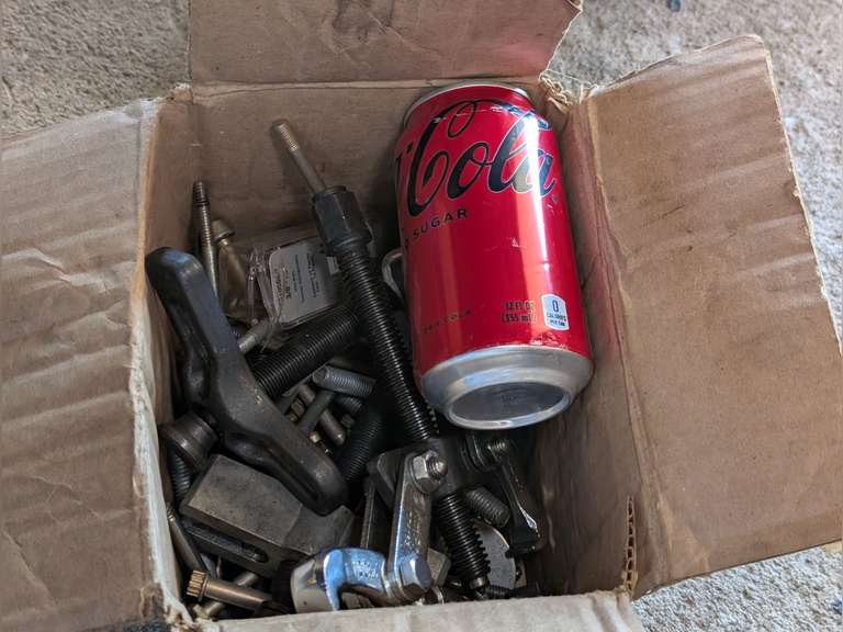 BOX FILLED WITH THREE FINGER AND TWO FINGER GEAR/PULLEY PULLERS ...