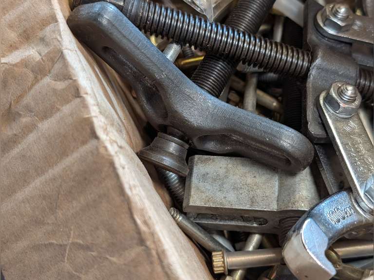 BOX FILLED WITH THREE FINGER AND TWO FINGER GEAR/PULLEY PULLERS ...