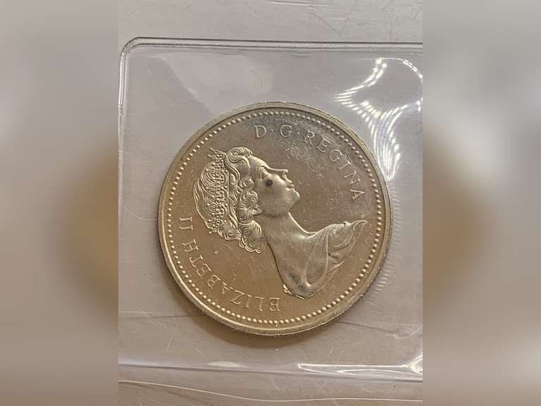 1972 CANADA COMMEMORATIVE SILVER DOLLAR PROOF VOYAGER 23.3 GRAMS 50% SILVER - L.W. Benton ...