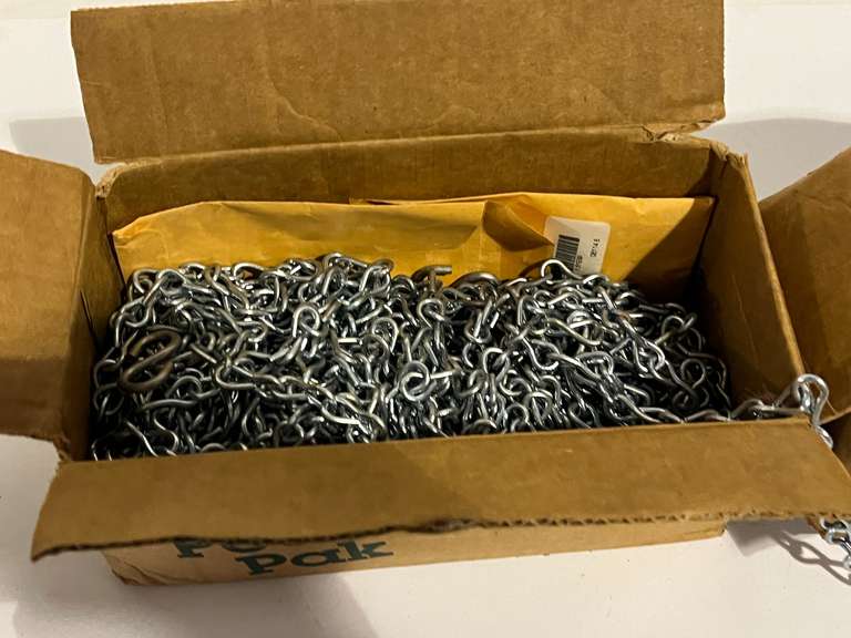 Single loop chain, 12 gauge, two boxes, see pictures for details. - L.W ...