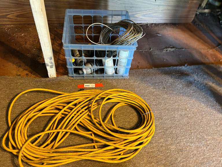 S2…Crate of assorted items to include spray paint, extension cord ...