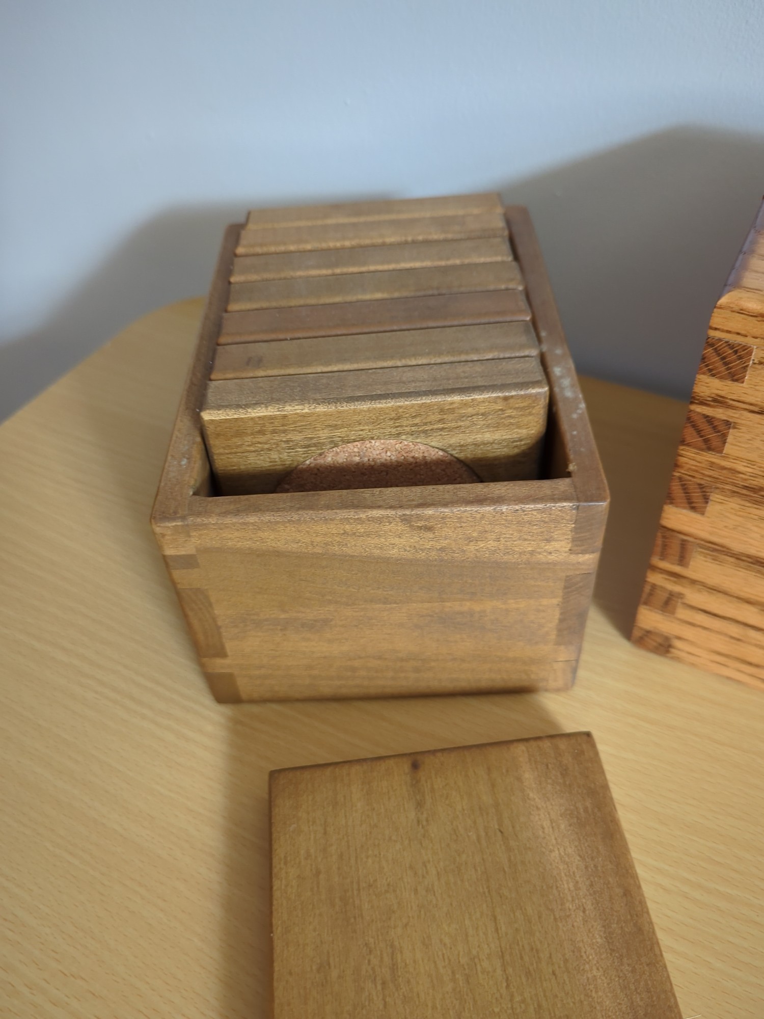 Collection of Wood Boxes and Coasters