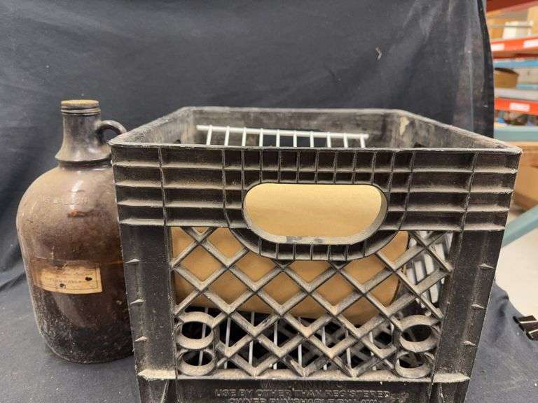 One Gallon Inflammable Liquid Jar with Metal Ductwork and Storage Crate ...