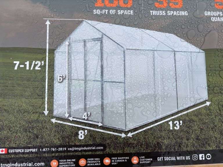 L5- STEEL GREENHOUSE 8X13 LENO CLEAR - Ford Brothers, Inc.