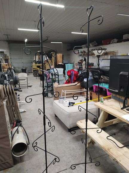 2 METAL DECORATIVE HANGING SWIVEL RACKS,- 80 INCHES TALL - Ford ...