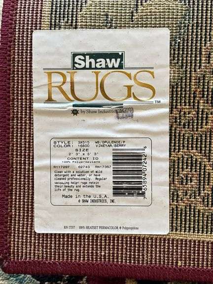 Shaw Rugs Vineyard/Berry Style - Ford Brothers, Inc.