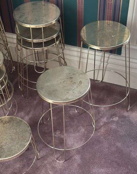 Set of Gold Metal Stacking Stands - Ford Brothers, Inc.