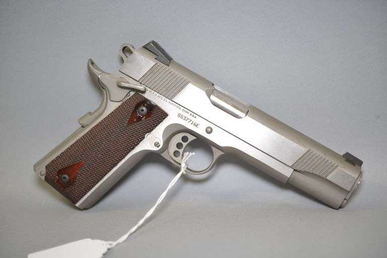 Colt Stainless Government 1911 Semi-Auto Pistol In .45 Auto Caliber ...