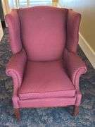 Fairfield Maroon Wingback Chair - Ford Brothers, Inc.