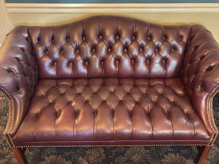 Tufted Leather Loveseat - Ford Brothers, Inc.