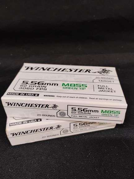 Two Boxes of Winchester 5.56mm M855 Ammunition - Ford Brothers, Inc.