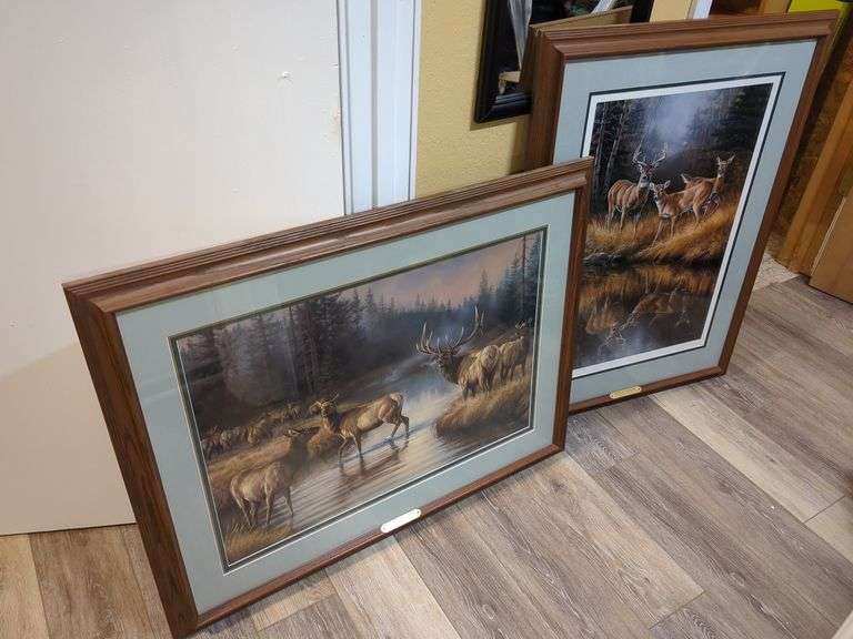 Rosemary Millette Framed Prints - "Autumn Mist - Elk" and "Whitetail ...