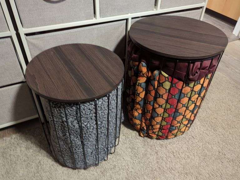 Pair of Modern Accent Storage Tables - Ford Brothers, Inc.