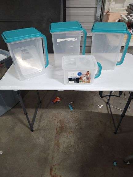 4 PANTRY STORAGE CONTAINERS - LIDS INTERCHANGE - MISSING 1 LID - Ford ...