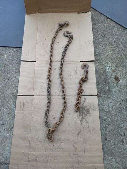 Heavy Duty Tow Chains with Hooks - Lot of 3 - Ford Brothers, Inc.