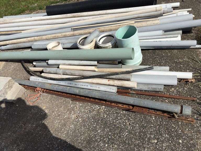 Mixed Lot of PVC, Metal, and Corrugated Drainage Pipes - Ford Brothers ...