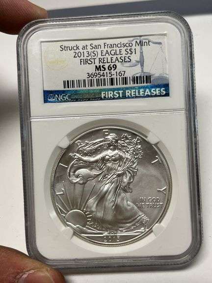 2013 (S) American Silver Eagle $1 Coin - NGC MS 69 - First Releases - Ford Brothers, Inc.